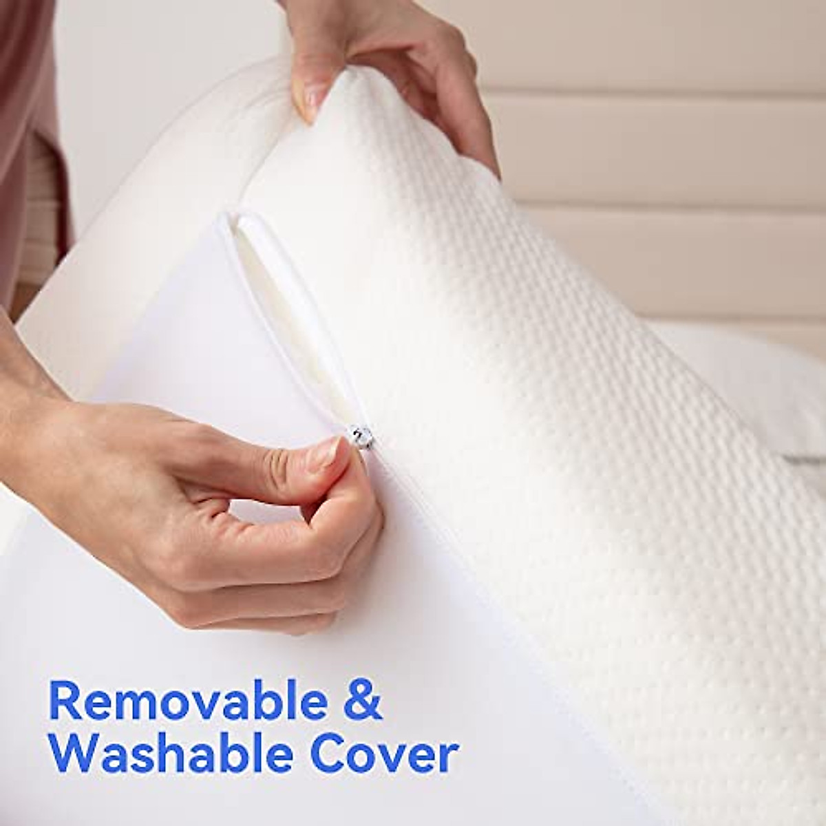 Erdoru 2 Inch Queen Size Mattress Topper with Removable Cover,8 Inch Memory Foam Mattress,2-in-1 Combination Mattress Topper in a Box,CertiPUR-US Certified,White