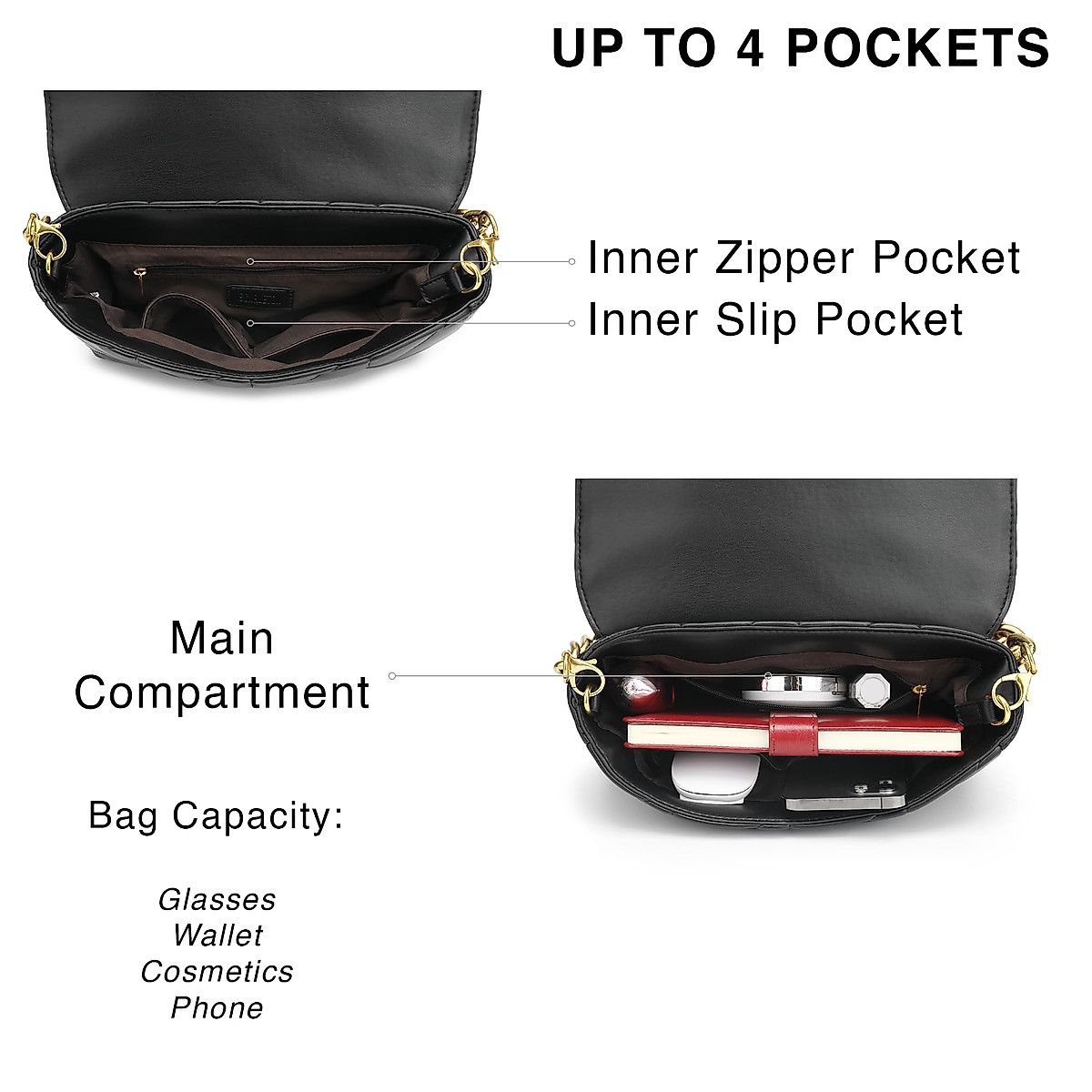 Scarleton Purses for Women, Quilted Crossbody Bags for Women, Shoulder Bag, Handbags for Women, H2094