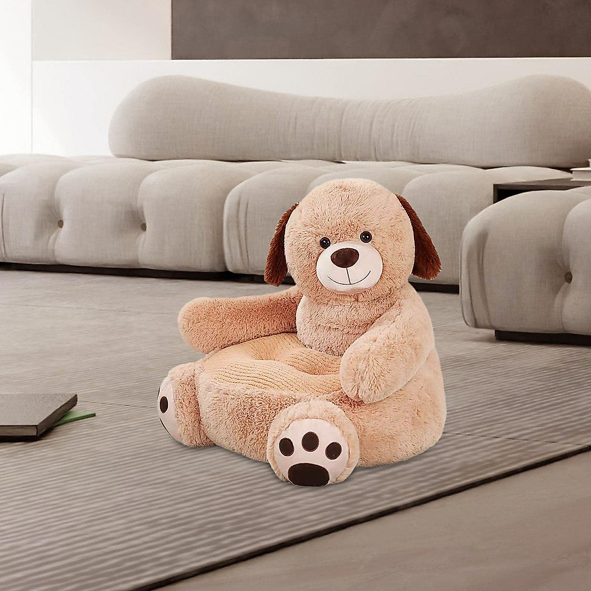 MagiDeal Kids Plush Cartoons Small Sofa Chair for Reading, Relaxing and Snuggling Nurseries Decoration Learning Sitting Multiple Purposes Comfortable, Dog