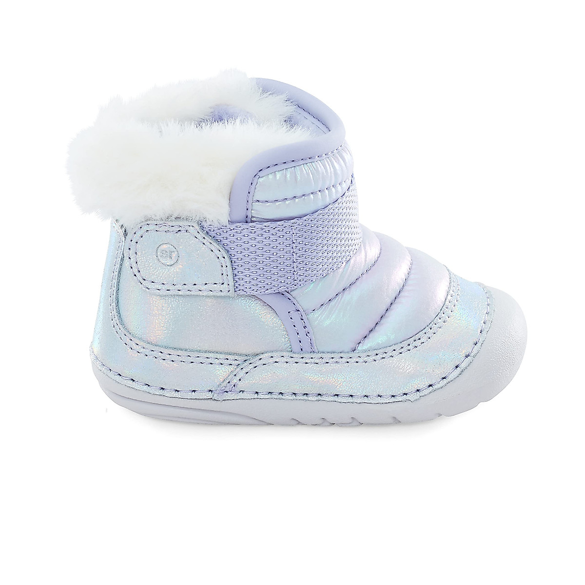 Stride Rite Baby Girls Soft Motion Channing First Walker Shoe, Iridescent, 3.5 Wide Infant