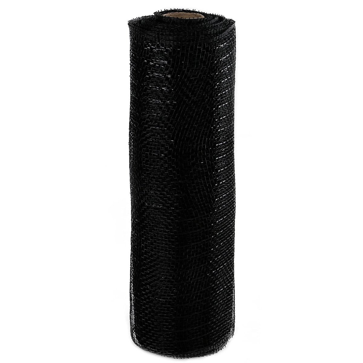 Poly Burlap Mesh Burlap Deco Mesh 10 Inch x 10 Yards, Great for Wreaths Making, Holloween Party, and Christmas Tree Decoration (Black, Black foil)