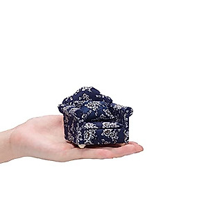 KnocKconK Hamster Mini Cotton Sofa Chair, Small Animal Blue Red Bed Cozy with Pillow, Cage Decor Photo Toys, Relax Habitat House Accessories, Sleep Pad Rest Nest for Hamster, Mice, Rat.