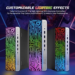 BTO RGB Prebuilt Gaming PC Desktop - Intel Core i5 7th Gen, 32GB DDR4 Ram, 1TB SSD, AMD Radeon RX - 550 4GB GDDR5 Graphics Card, Windows 10 Pro, Computer Tower for PC Gaming, HDMI, DP (Renewed)