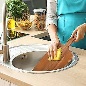 6 Pack Acacia Wood Cutting Board with Handle Wooden Kitchen Chopping Boards Large Wooden Charcuterie Boards Cheese Serving Board Wooden Cutting Board for Meat Cheese Bread Vegetables Fruit (17 x 7 In)