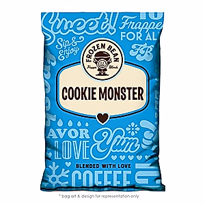 Frozen Bean Bulk Ice Cream Mix, Easy to Make Gelato Starter Mix Kit and Ice Cream Mixes for Ice Cream Maker, Soft Serve Machine, Milkshakes and Frappes, Cookie Monster