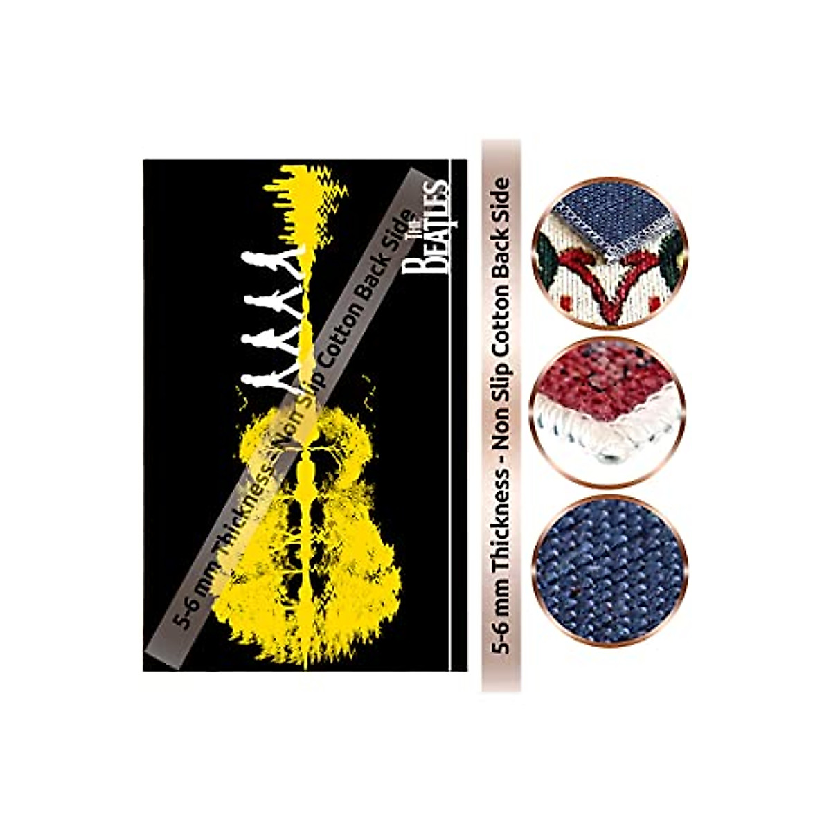 Beatles Rug, Rock and Roll Rug, Chenille Carpet for Living Room, Bedroom Rug, Home Decor Rug, Modern Carpet, Popular Rug, Gift Rug,msma269.1(31”x55”)=80x140cm