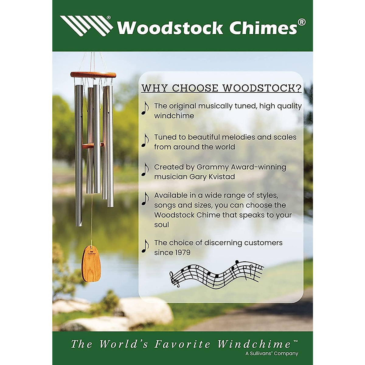 Woodstock Wind Chimes Amazing Grace Chime Medium (24'') Bronze Wind Chime Inspirational and Memorial Gifts Wind Chimes for Outside Patio Home or Garden Decor Christmas Gifts (AGMBR)