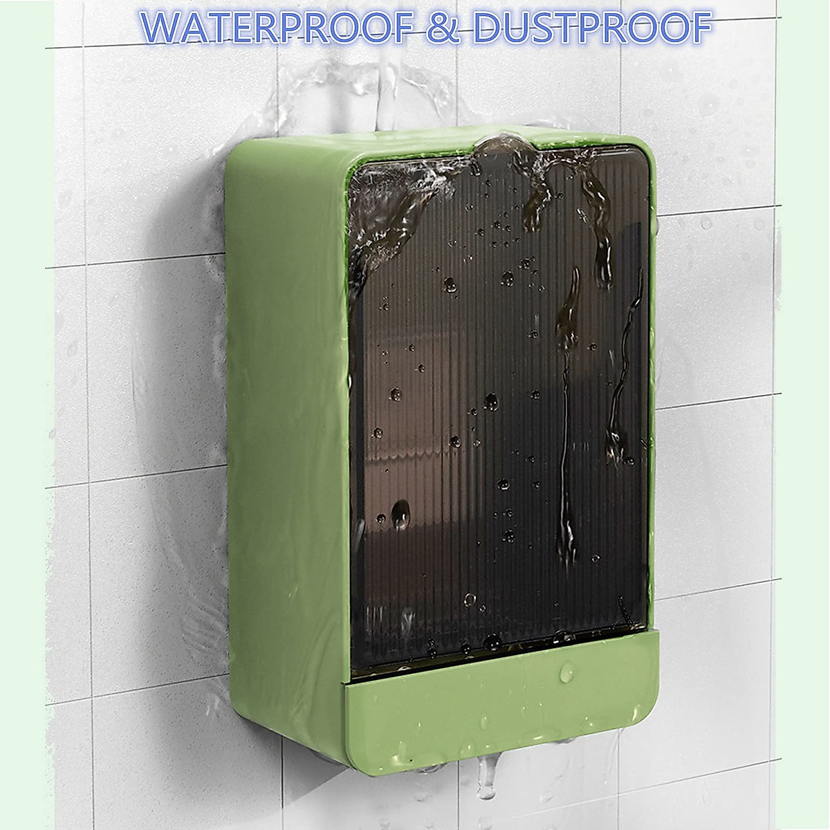 HANCELANT Bathroom Soap Dishes, 2 Pack Bar Soap Holder with Drain Wall Mounted Soap Box for Shower, Bathroom, Kitchen Sink, Keep Soap Bars Dry, Waterproof Dustproof, No Drilling, Adhesive Include