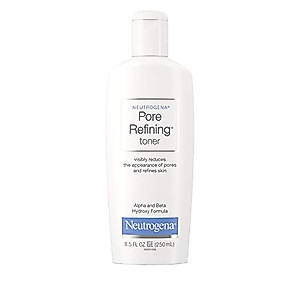 Neutrogena Pore Refining Toner with Witch Hazel, Alpha Hydroxy Acid & Beta Hydroxy Acid, Oil-Free & Hypoallergenic Facial Pore Cleansing Toner, 8.5 fl. oz