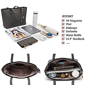 Large Purse Handbag Women Fashion Tote Bag Shoulder Bag Top Handle Satchel Wallet Set 3pcs