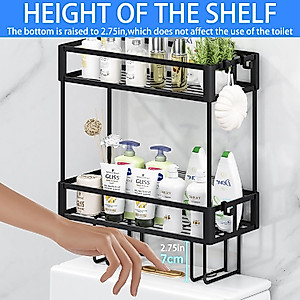 Bathroom Organizers and Storage,Over The Toilet Storage, Over Toilet Shelf Organizer,Behind Toilet Tank Bathroom Organizer Storage for Space Saving