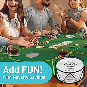 Funny Coasters for Drinks with Holder - Absorbent Drink Coasters Set 6 Pcs - 3 Sayings - Housewarming Gift for Friends - Men, Women Birthday - Cool Home Decor - Living Room, Kitchen, Bar Decorations