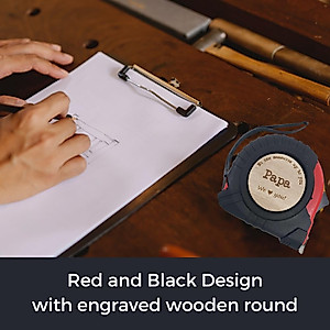 Gifts for Dad Who Wants Nothing, Measuring Tape Measure 25 ft, Home Improvement, Papa Gifts from Grandchildren, Grandpa Gifts from Grandchildren, No One Measures Up to You Tape Measurer, Men (Papa We)