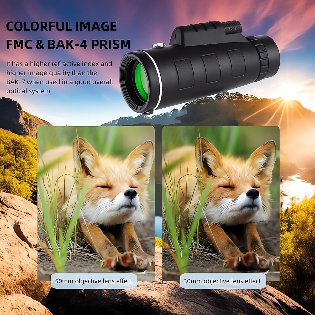 New 2023 Monocular Telescope for Smartphone，High Power Monocular with Smartphone Adapter and Sturdy Tripod， BAK4 Prism Monocular for Boating/Yachting/Sports/Bird Watching/Auto Racing/Hunting/Trevel