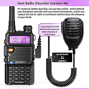 Baofeng UV-5R Radio Dual Band Ham Radios Handheld 8W High Power Two Way Radio with Double Battery Extra Programming Cable AR-771 Antenna Speaker Mic Full Kit Rechargeable Long Range Walkie Talkies