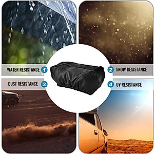 Winch Cover, Heavy Duty Waterproof Dust-Proof Winch Protection Cover, Ideal for Electric Winches 8500-17500 lbs, Indoor/Outdoor (21.5” x 9.5” x 7.5”) - Black