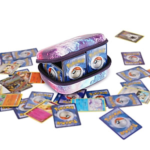 Brappo TCG Trading Card Case,Compatible with Skip Bo,Set Enterprises Five Crowns Card Games&baseball card,Soccer Cards and various game cards,Fits up to 400 Cards. (Not including Cards)(pink)