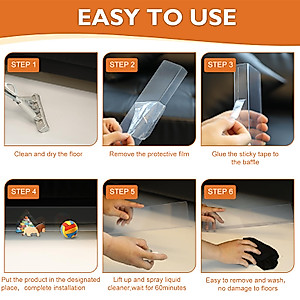 NEOACT 12 Pack Under Couch Blocker(3.2" H 16" L), Under Bed Blocker for Pets, Toy Blockers for Furniture, Stop Things Going Under Couch Sofa and Bed, Suit for Hard Surface Floors