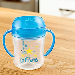 Dr. Brown's Polypropylene (PP) Transition Sippy Cup with Soft Spout - Blue - 6oz - 6m+