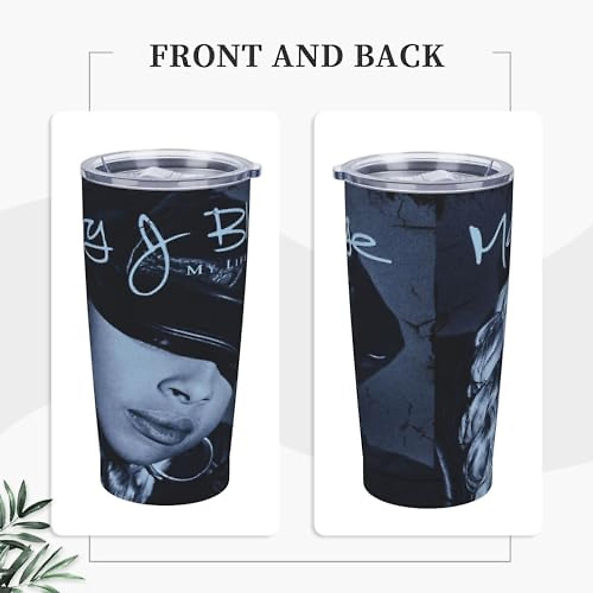 HIKTIEK Mary J Musics Blige Stainless Steel Insulated Car Sippy Cup With Lid Travel Mug for Cold Hot 20 oz