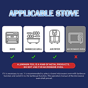 Aluminum Foil Roll 75 Feet Long Non-Stick Aluminum Foil Food Grade Foil Wrap Kitchen Suitable for Cooking, Roasting, Baking,BBQ and Family Parties