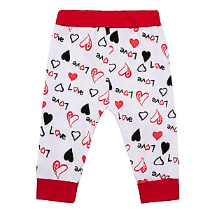 Baby Boys Girls My First Valentine's Outfit Set Heart Breaker Long Sleeve Bodysuit (6-12 Months) Red