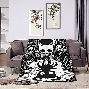 Hollow Game Knight Throw Blankets Soft Comfortable Warm Fleece Blanket for Sofa Cartoon Air Conditioning Blanket for All Season 50"X40"