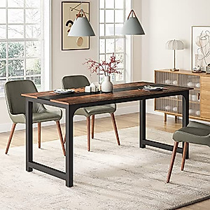 Tribesigns Modern Computer Desk, 70.8 x 31.5 inch Large Office Desk Computer Table Study Writing Desk Workstation for Home Office, Rustic/Black