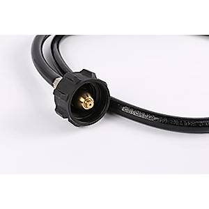 QuliMetal 5 Feet Propane Tank Adapter Hose 1lb to 20lb Converter Replacement for Weber Q Gas Grill, Blackstone Griddle, Tabletop Grill, Buddy Heater, Coleman Stove Camping Converter