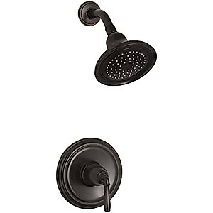 KOHLER K-TS396-4-2BZ Devonshire(R) Rite-Temp(R) Shower Valve Trim with Lever Handle and 2.5 gpm showerhead, 1, Oil-Rubbed Bronze