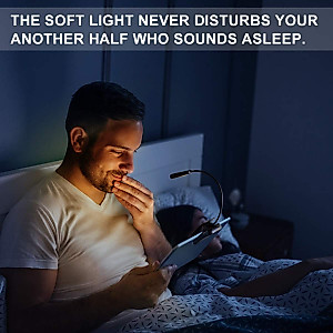 Vekkia Amber Rechargeable 7 Led Eye-Care Book Light,Blue Light Blocking Reading Light,3 Levels,1600K for Strain-Free, Healthy Eyes.Up to 70 Hours Reading for Bookworms.