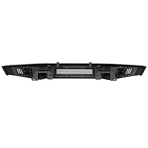 Hooke Road F150 Front Bumper, Full Width Steel Bumper w/LED Lights for Ford F-150 2009 2010 2011 2012 2013 2014 Pickup Truck (Excluding Raptor)