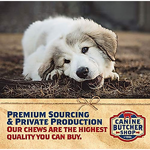 Canine Butcher Shop Always USA Made Pig Ears for Dogs, All Natural, Sourced in USA Pig Ears, Digestible Pork Dog Chew Treat (30-Pack)