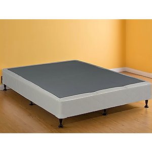 Greaton Fully Assembled Wood Traditional Box Spring/Foundation for Mattress Set, 75" X 33", White With Black Tape