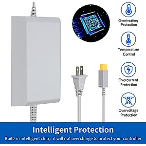Charger for Wii U Console, AC Adapter Power Supply Charging Cable Cord Replacement for Nintendo Wii U Console