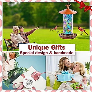 XDW-GIFTS 2023 Newest Solar Wild Bird Feeder Hanging for Garden Yard Outside, Waterproof Lantern Design, Solar Bird Feeder as Gift Ideas for Bird Lovers