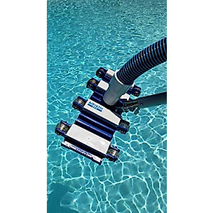 Aquatix Pro Pool Vacuum Head with Wheels, 14" Heavy Duty Model, Aluminum Handle, Flex Swimming Pool Vacuum Head with Swivel, Weighted Attachment for Concrete or Plaster Pool Cleaning