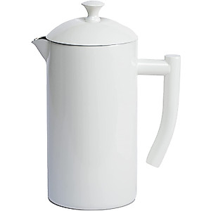 Frieling Double-Walled Stainless Steel French Press Coffee Maker - Snow White - 34 fl oz - Camping French Press Coffee Maker