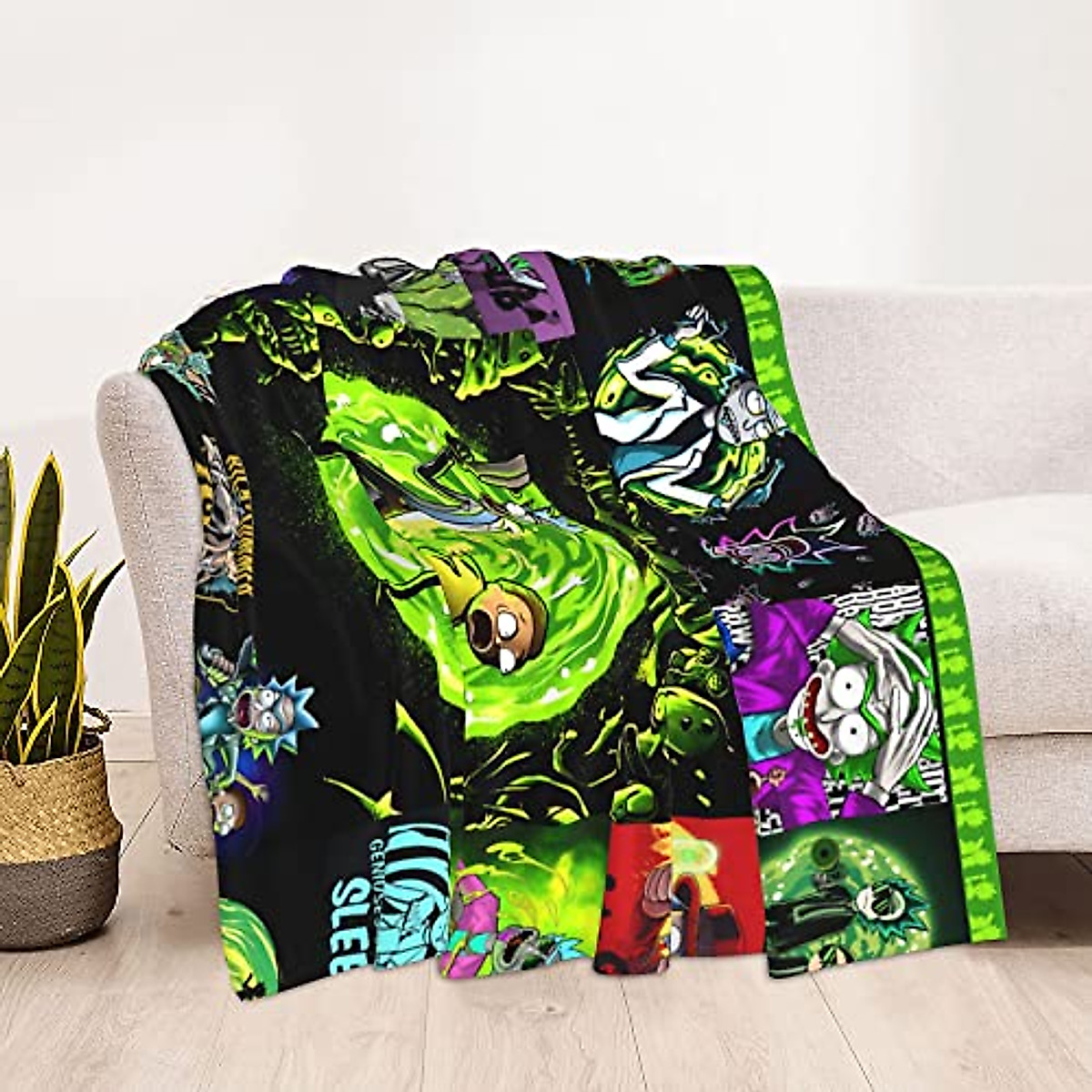 Kavcoc Warm and Cozy Anime Blanket: All-Season Flannel Fleece Throw for Sofa, Bed, and Living Room - 60x50 Inches