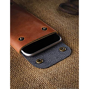 iPhone 12, 12 Pro, 12 Pro Max, 12 Mini case/wallet, Minimalist sleeve/cardholder, Brown Crazy Horse leather, iPhone SE, 11, 11 Pro, 11 Pro Max, Xr/Xs/Xs Max/8/7/6s cover/bag, Crazy Horse Craft