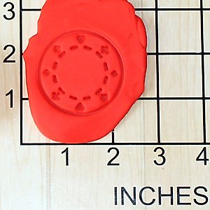 Poker Chip Shape Cupcake Size Decorating Fondant Stamp and Handle #1462
