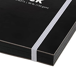 SoHo Urban Artist Brick Sketchbook Journals for Sketching, Drawing, Colored Pencils, Graphite, and More - Black 5.5"x8.5" (150 GSM, 80 Sheets) - 2 Pack
