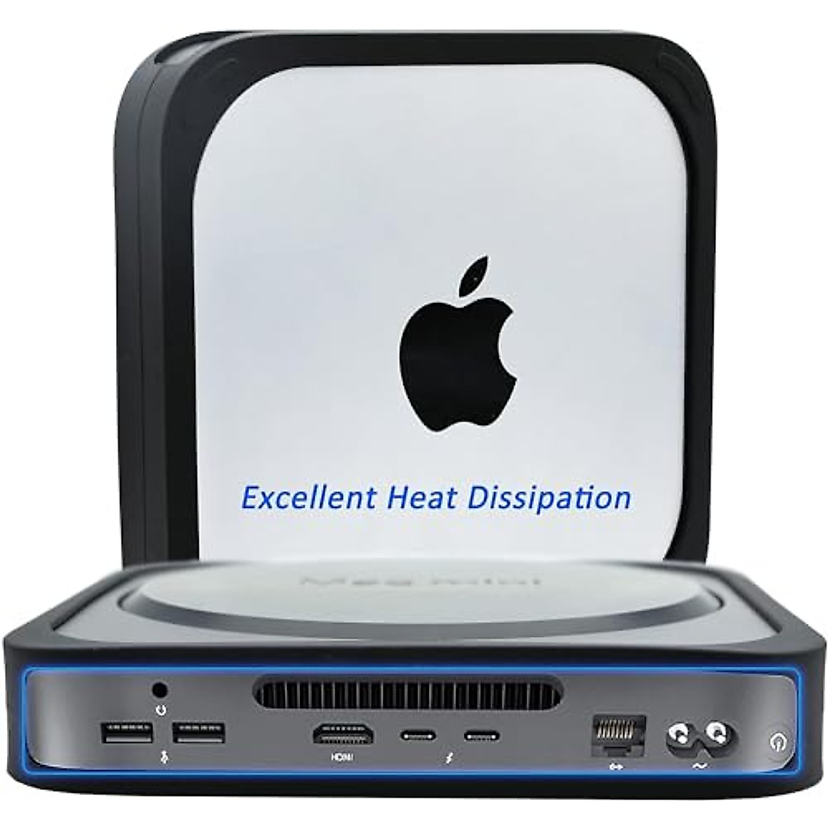 Mini Mount Protection Cover- Soft Silicone Cover for Mac Mini 2010-2023,M1,M2,M2 Pro Scratch Free in Metal Mount Holder(Silicone Coverage)