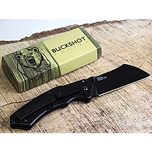 Wartech Buckshot Thumb Open Spring Assisted Stainless Steel Handle with Inlay Classic Razor Pocket Knife (PBK205BL)