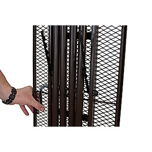 Household Essentials Steel Top Long Ironing Board with Iron Rest | Natural Cover and Bronze Finish | 14" x 54" Iron Surface