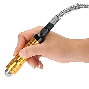Electric Drill Grinder Tool, 0.5-6.5 Mm Chuck Handle 6Mm Flexible Flex Shaft Adapter Attachment Fit Electric Drill Grinder Tool for Detail Metal Engraving, Wood Carving, and Jewelry Polishing