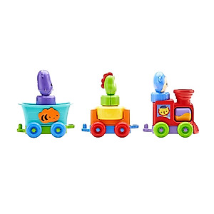Fisher-Price Silly Safari Rattle & Roll Animal Train, Multicolor