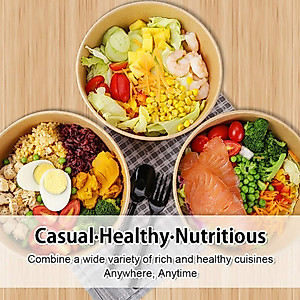 TOPtoper 35 Oz Large Paper Bowls, 70 Pack Disposable Soup Bowls Plastic Free Party Supplies for Hot/Cold Food, Soup (35 OZ)