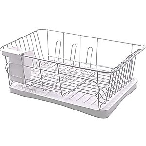 Plate Rack Draining Dish Rack Dish Drying Rack Dish Rack Drainer Sink Side Dish Rack With Removable Utensil Holder for Kitchen Countertop Pan Plate Holder
