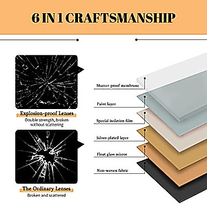 Beauty4U Full Length Mirror for Wall Full Body Mirror Wall Mounted Long Mirror Over The Door Mirror with Black Aluminum Alloy Simple Frame for Bedroom Living Room, 48”x 12”